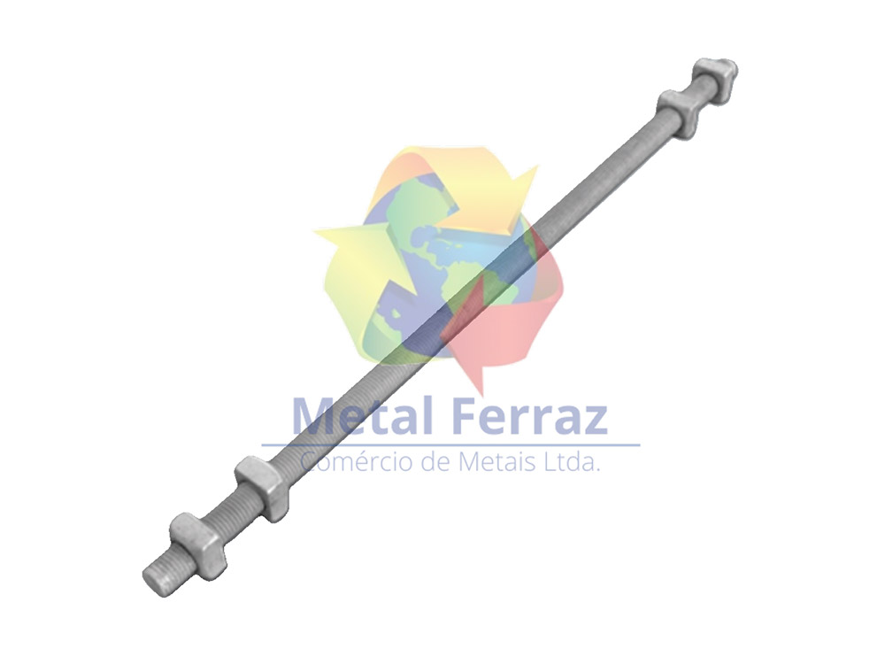 Parafuso Rosca Dupla M16X250 Mm C/4 Porcas – Metal Ferraz Reciclagem